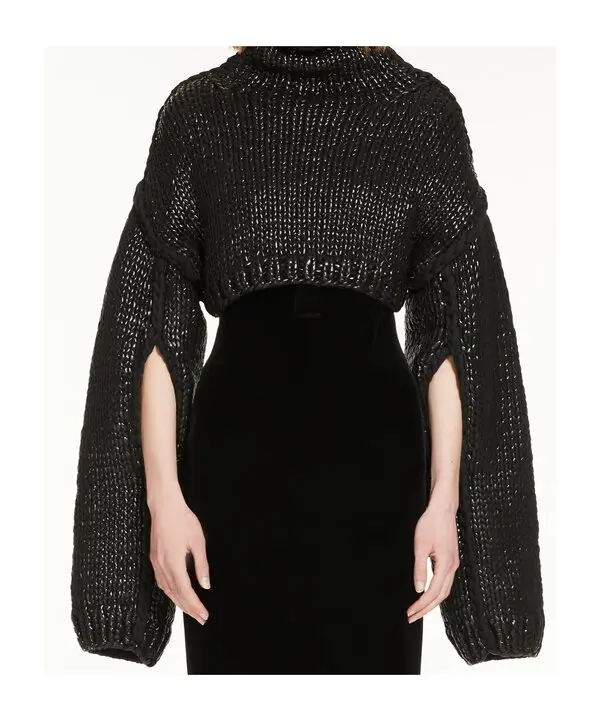 Sportmax High Neck Cut-out Detailed Jumper