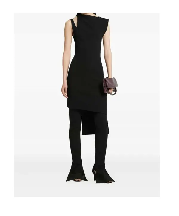 COURREGES Sleeveless Asymmetrical Hem Dress