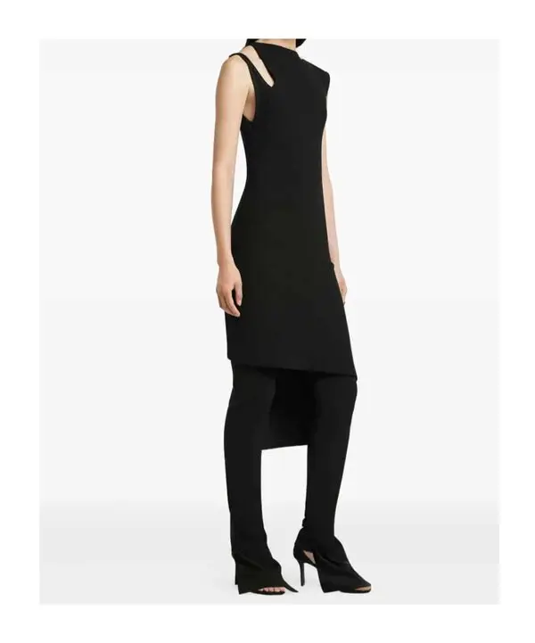 COURREGES Sleeveless Asymmetrical Hem Dress