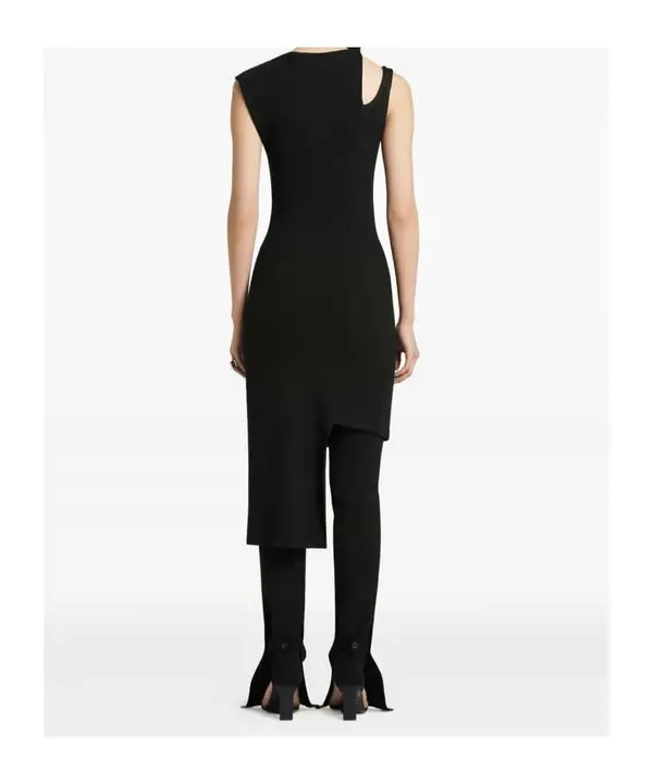 COURREGES Sleeveless Asymmetrical Hem Dress