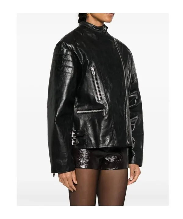 TWINSET Leather Biker Jacket
