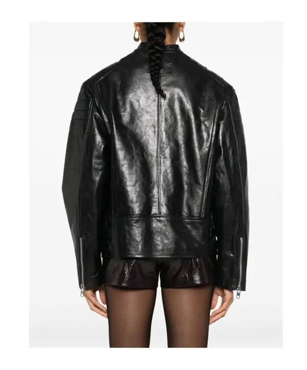 TWINSET Leather Biker Jacket