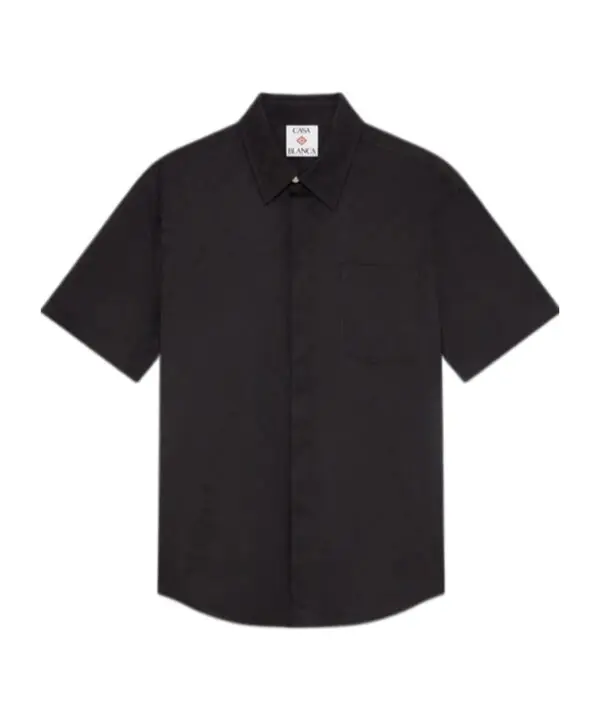 Casablanca Monogram Short Sleeve Shirt - Black