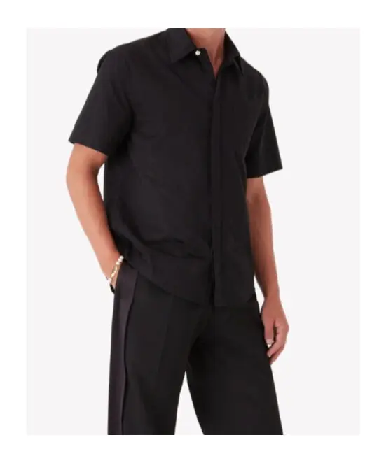 Casablanca Monogram Short Sleeve Shirt - Black