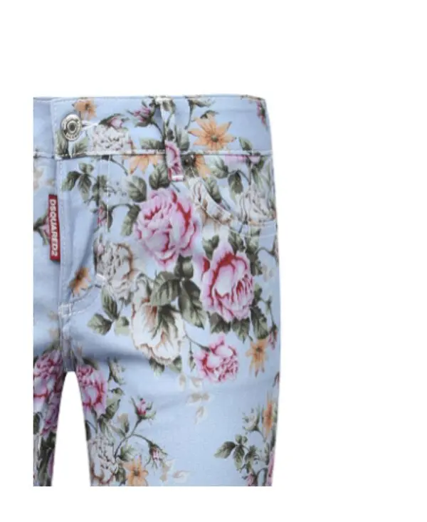 Dsquared2 Floral Print Cropped Trousers