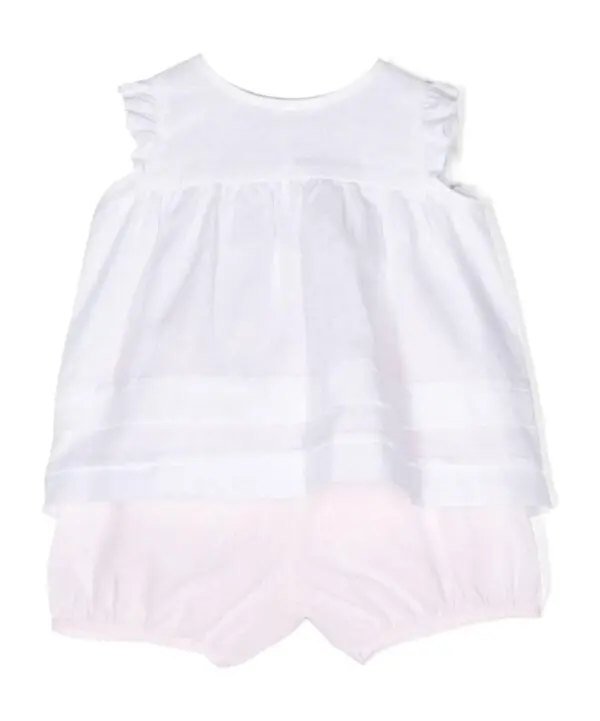IL GUFO Ruched Detail Two-piece Short Set - White