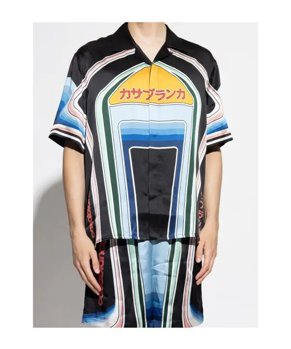 Casablanca Graphic Mountain Shirt - Black