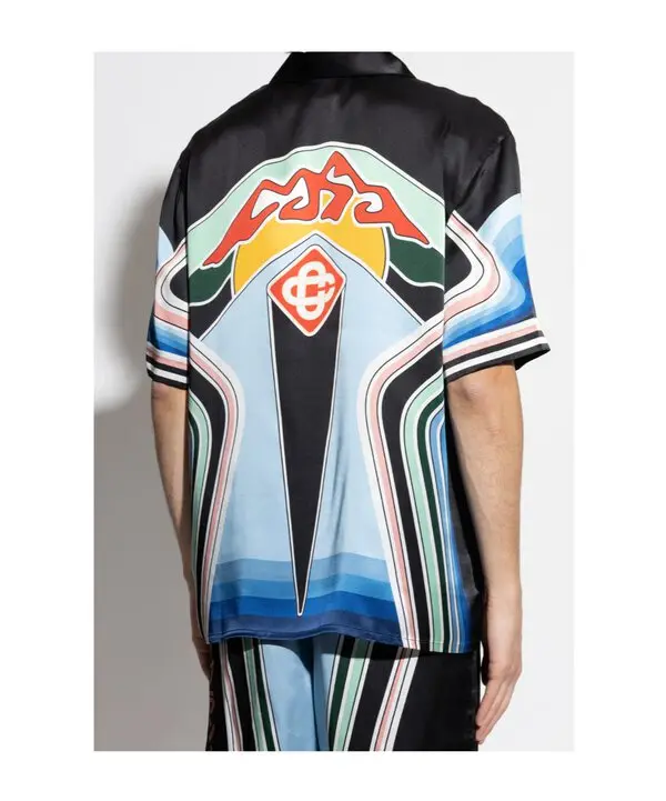 Casablanca Graphic Mountain Shirt - Black