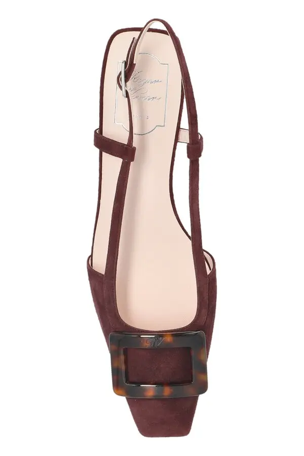 ROGER VIVIER Belle Vivier Buckled Slingback Ballerinas