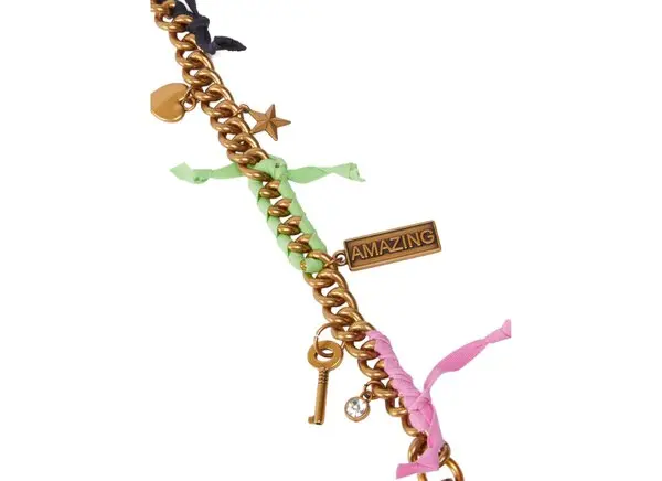 Pinko Chain-link Embellished Ribbon Keyring