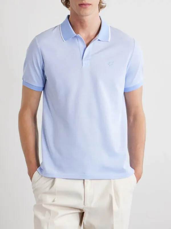 Vilebrequin Palatin Cotton-piqué Polo Shirt - Blue