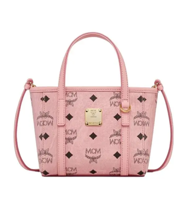 Mcm Double-handle Cross-body Bag - Pink