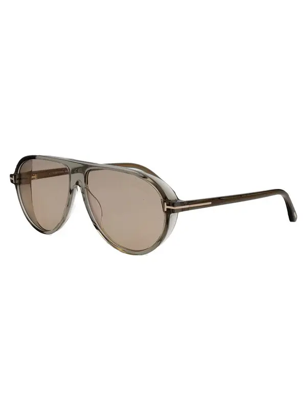 TOM FORD Aviator Frame Sunglasses - Transparent Gray