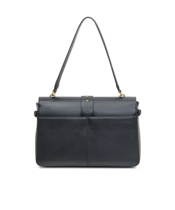 Pinko Love Birds Buckle Top Handle Bag - Black