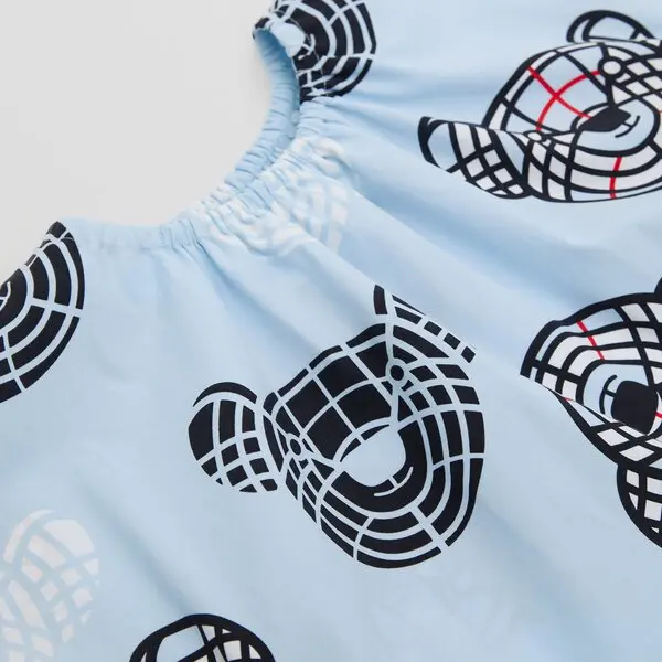 Burberry Thomas Bear Print Cotton Blouse