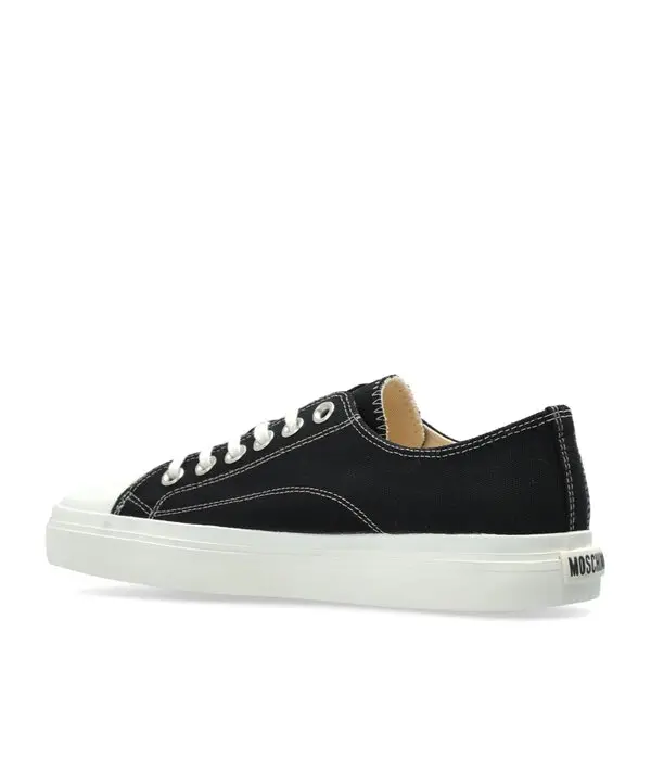 Moschino Square-toe Low-top Sneakers - Black