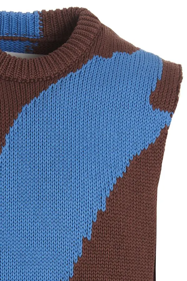 JIL SANDER Crewneck Sleeveless Vest With Logo Detail