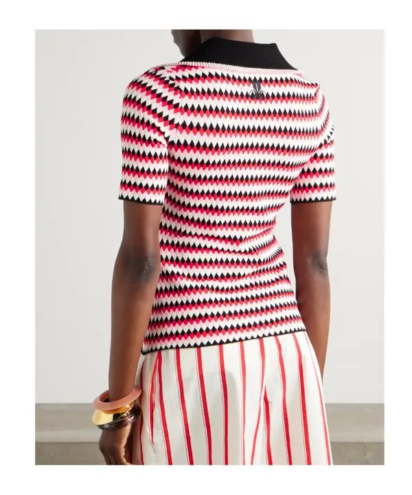 La DoubleJ Logo-embroidered Knit Top