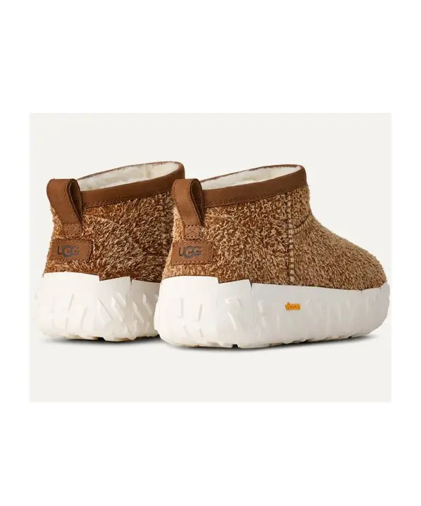 UGG Classic Ultra Mini Suede Textured Boots - Maroon