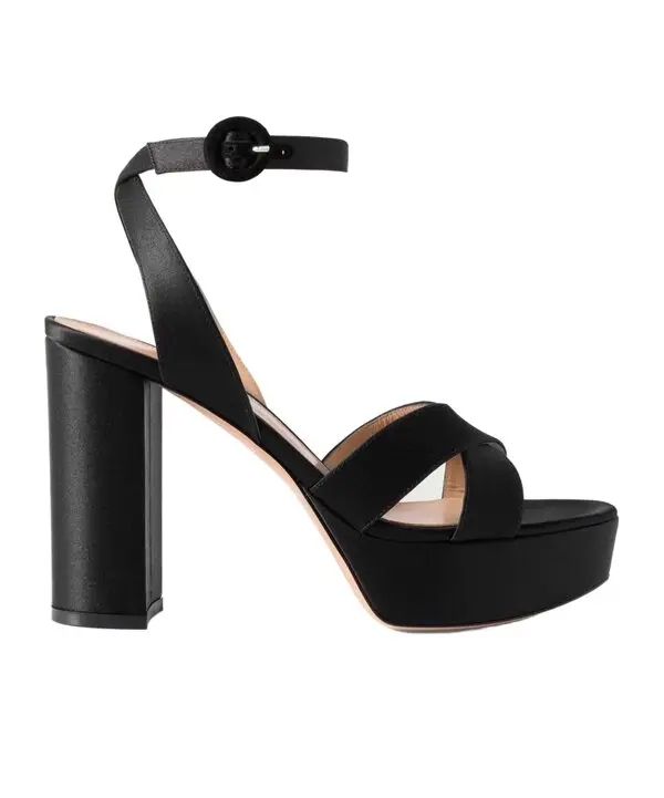 GIANVITO ROSSI Sabrina Platform Strappy Sandals - Black