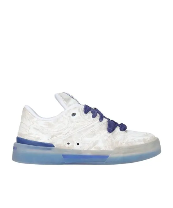 Dolce & Gabbana Roma Lace-up Sneakers With Abstract Print