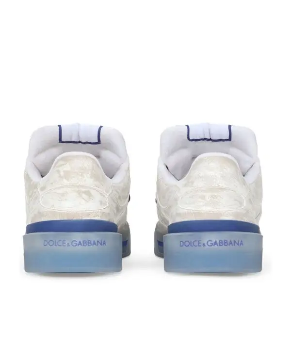 Dolce & Gabbana Roma Lace-up Sneakers With Abstract Print