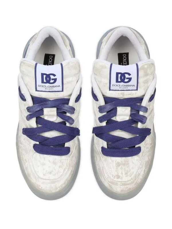 Dolce & Gabbana Roma Lace-up Sneakers With Abstract Print