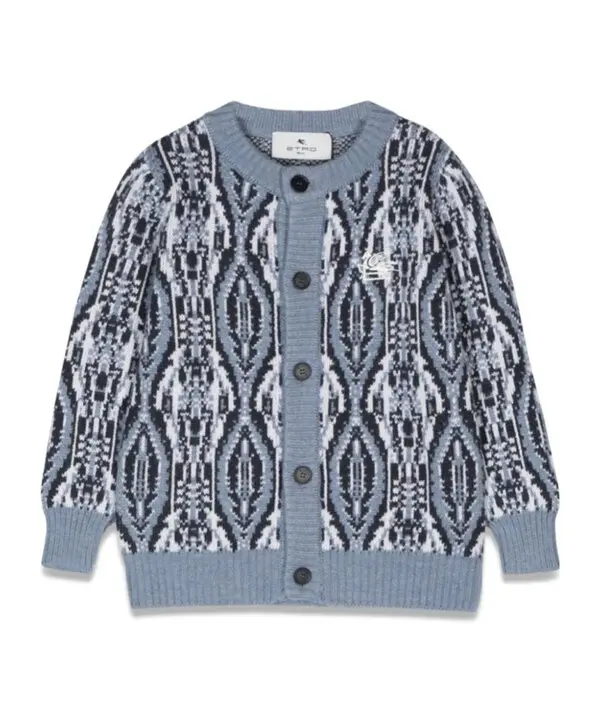 Etro Pegaso Embroidered Cardigan - Blue