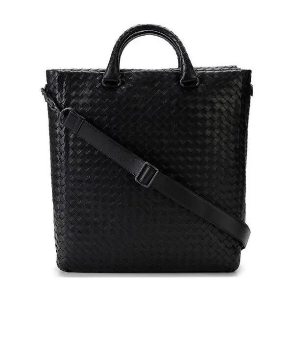 Bottega Veneta Woven Top Handle Bag With Shoulder Strap