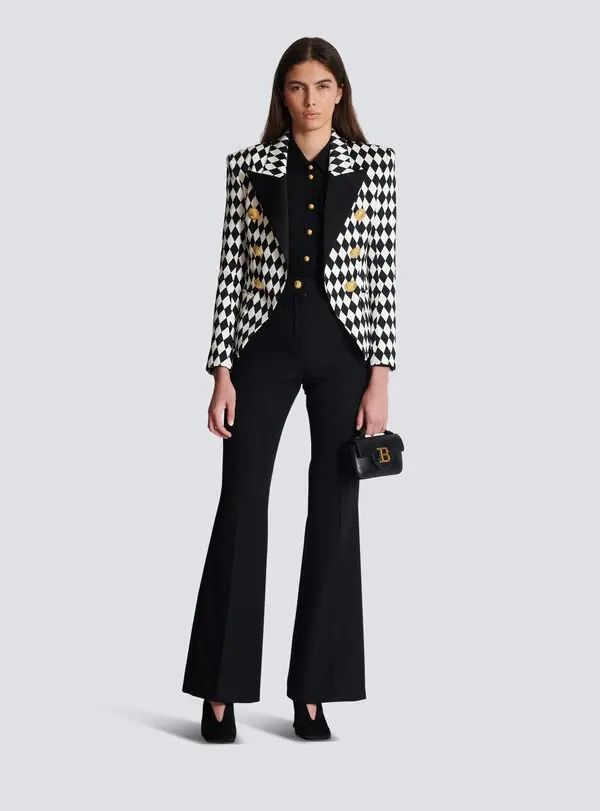 Balmain 6-button Diamond Pattern Blazer