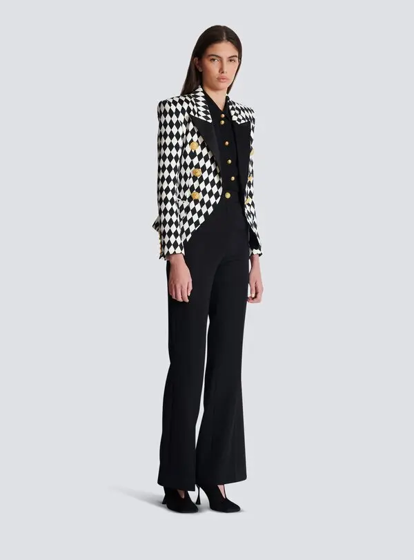 Balmain 6-button Diamond Pattern Blazer