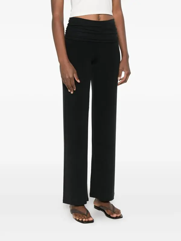 AYA MUSE Ribbed Ruched Trousers