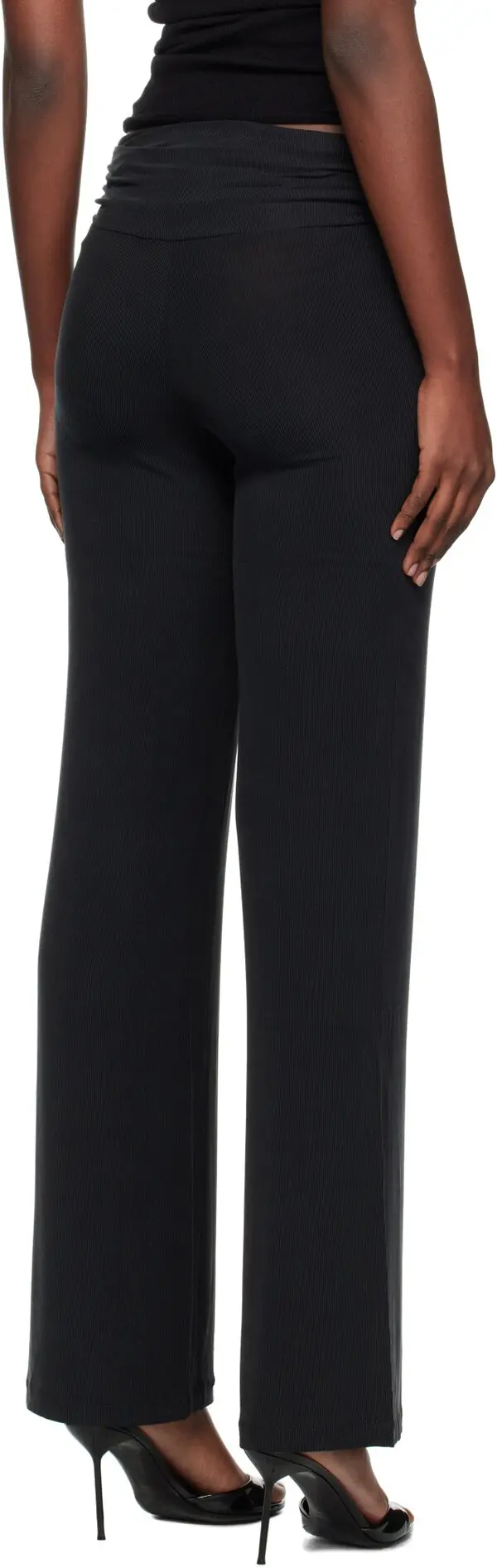 AYA MUSE Ribbed Ruched Trousers
