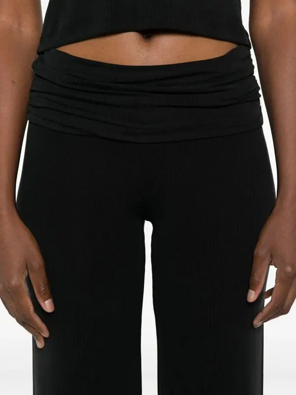 AYA MUSE Ribbed Ruched Trousers