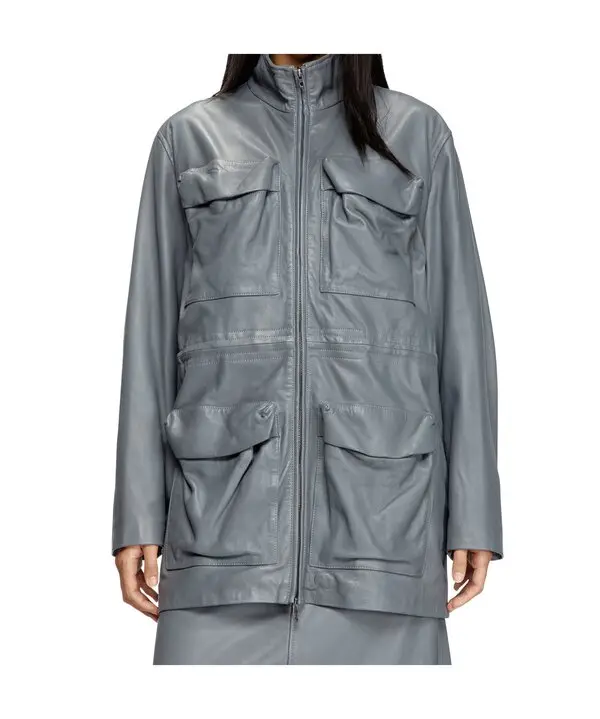 DIESEL® L-wen Leather Jacket - Grey