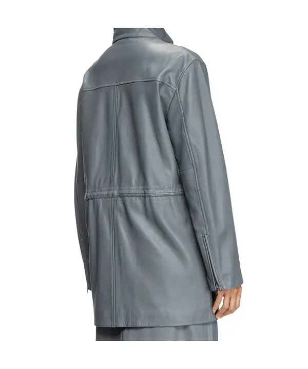 DIESEL® L-wen Leather Jacket - Grey