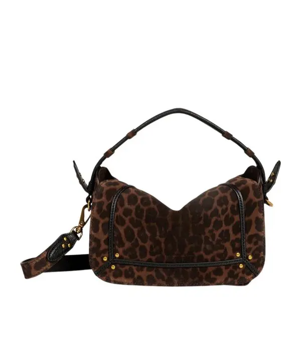 Jérôme Dreyfuss S Pepito Leopard-print Shoulder Bag - Black
