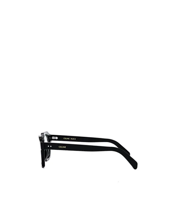 Celine Logo Flat Mirror Eyeglasses - Black