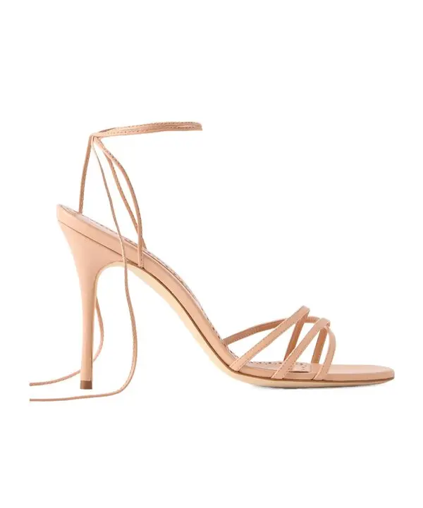 Manolo Blahnik Leva 105 Leather High-heeled Sandals - Blush