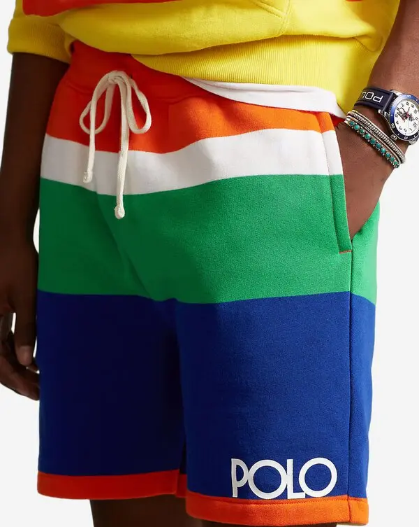 Polo Ralph Lauren Striped Logo Drawstring Shorts