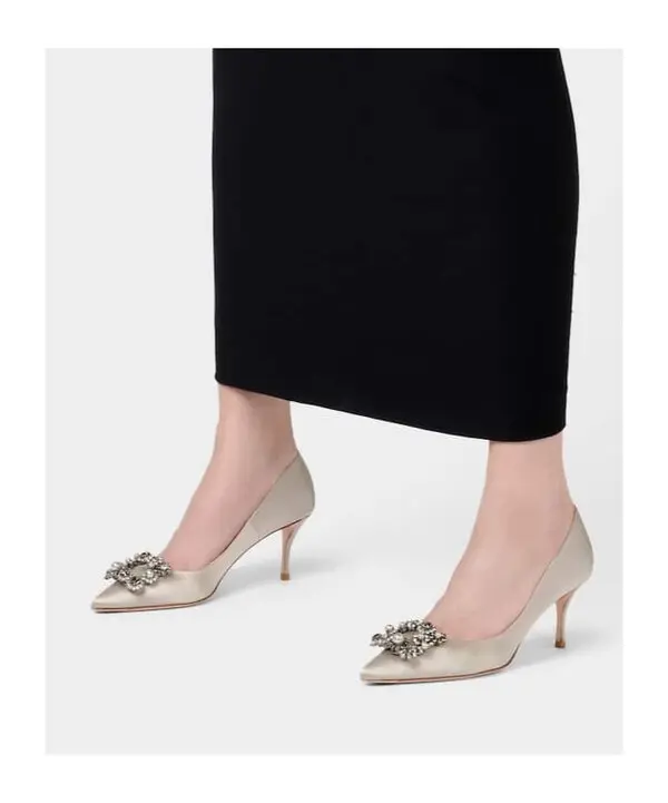 ROGER VIVIER Flower Strass Embellished Pumps - Silver