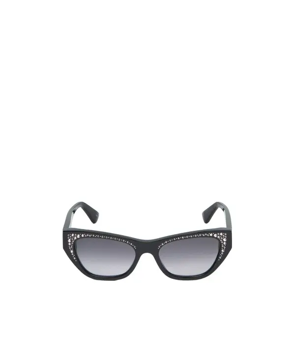 Alexander McQueen Cat Eye Sunglasses With Logo Embellishment - Gray