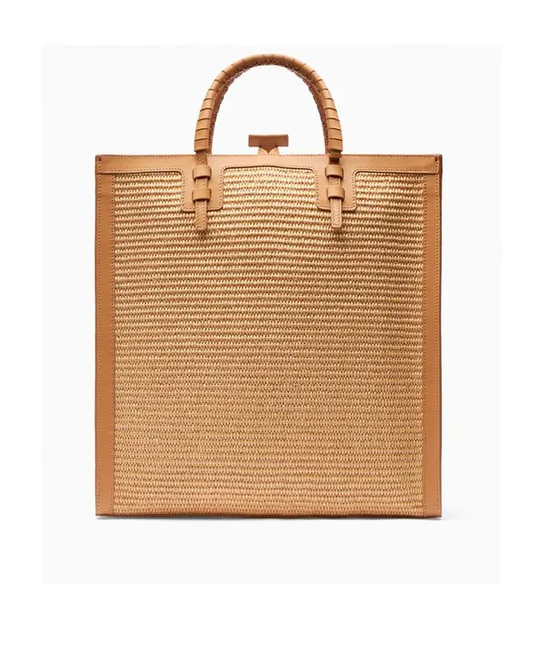 Casadei Logo Detail Woven Tote