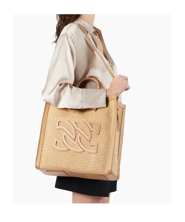 Casadei Logo Detail Woven Tote