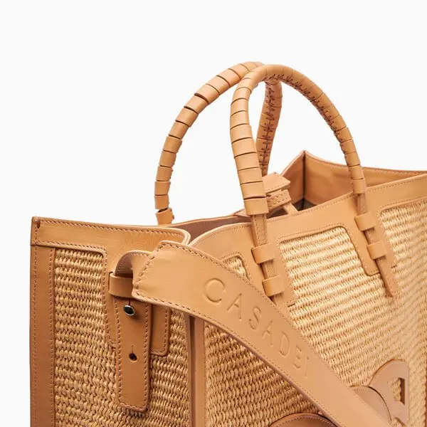 Casadei Logo Detail Woven Tote