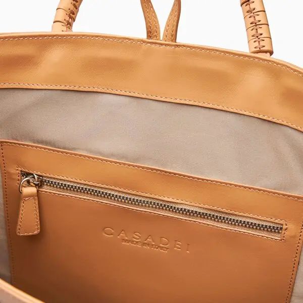 Casadei Logo Detail Woven Tote