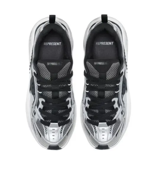 REPRESENT Storm Runner Sneakers - Silver-black