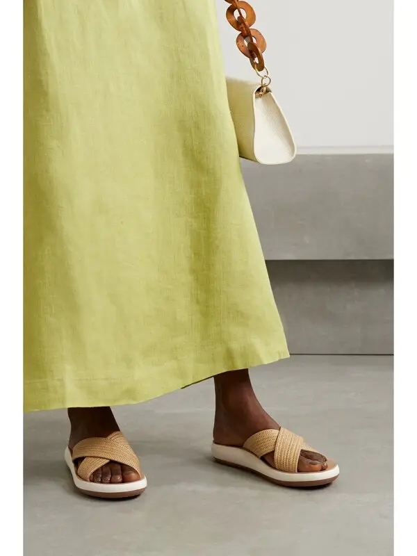 ANCIENT GREEK SANDALS Woven Round Toe Flat Sandals
