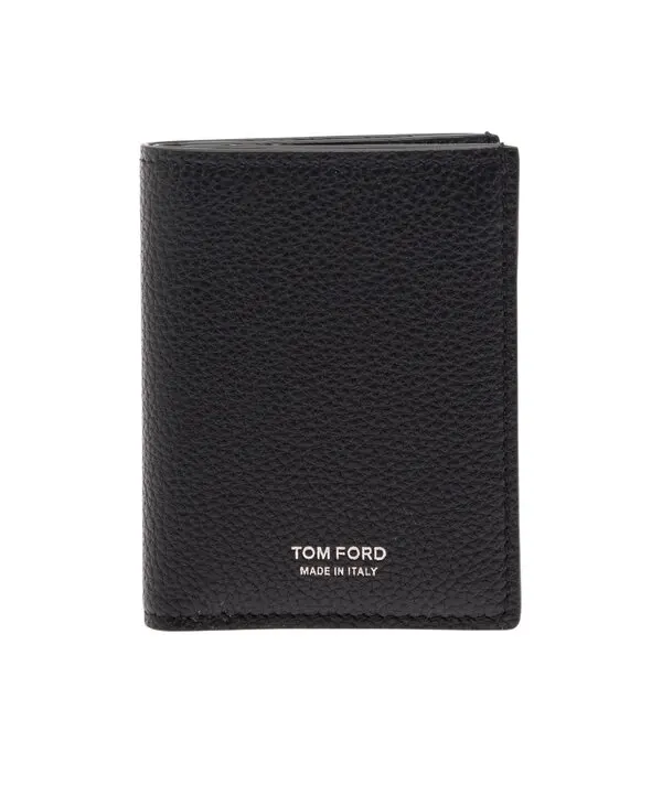 TOM FORD Logo Printed Bi-fold Wallet - Black