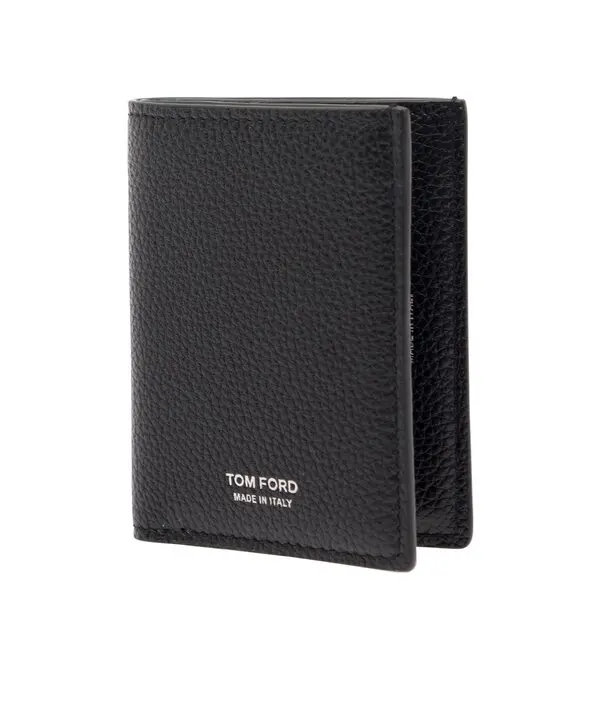 TOM FORD Logo Printed Bi-fold Wallet - Black